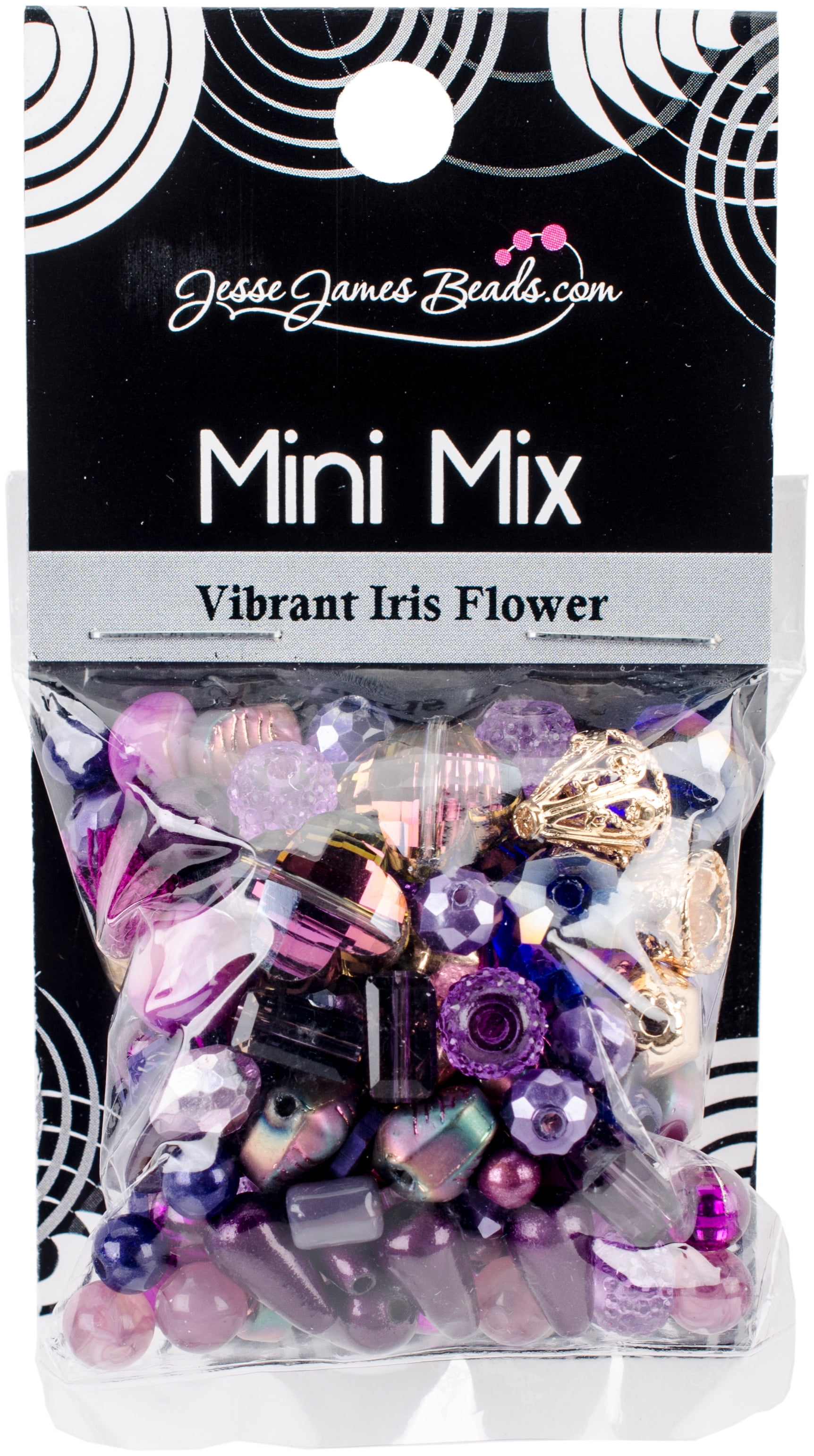 Jesse James Mini Bead Mix – Purple, 34 Pieces, Glass and Mixed ...