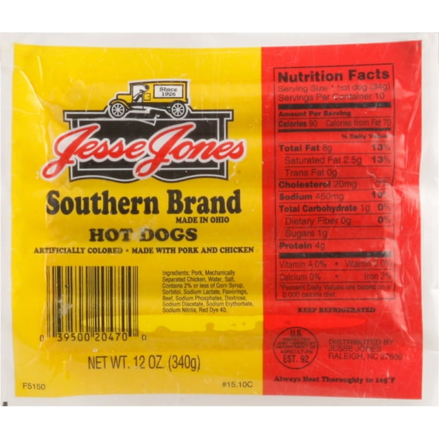 Jesse Jones Southern Style Hot Dogs, 12 oz - Walmart.com