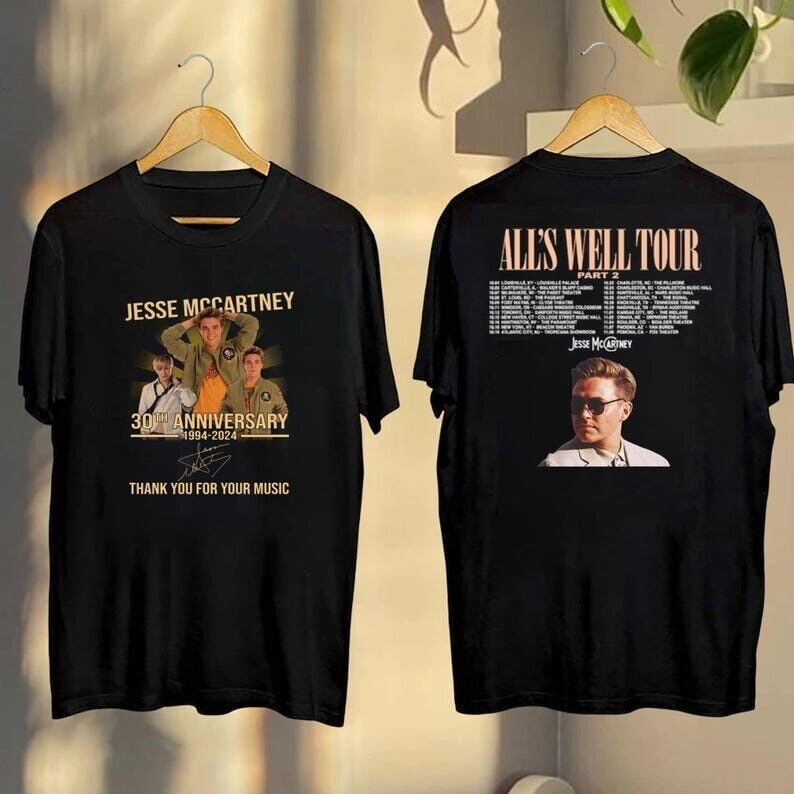 Jesse McCartney 30th Anniversary Shirt, Graphic Jesse McCartney Fan ...