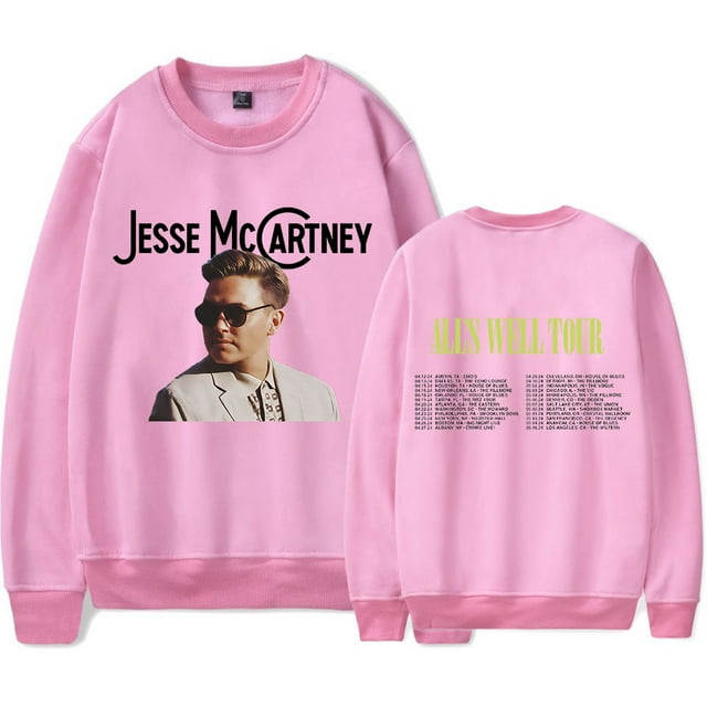 Jesse McCartney Merch All's Well Tour Crewncek Sweatshirt Merch Casual ...