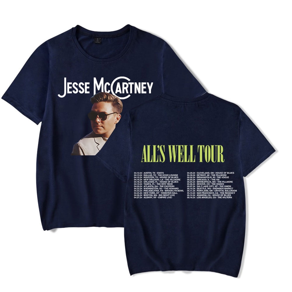 Jesse McCartney Merch All's Well Tour T-Shirt Men/Women Streetwear ...