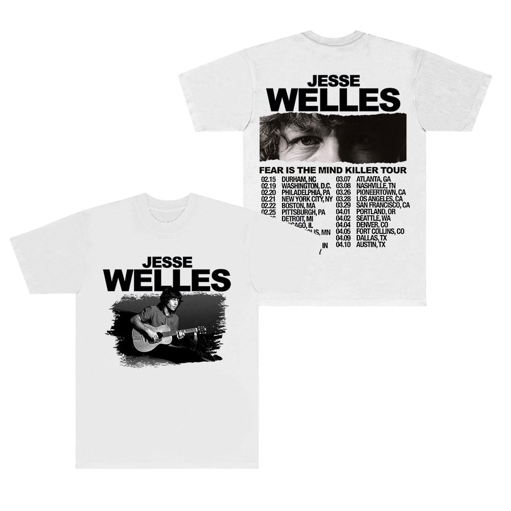 Jesse Welles Fear Is The Mind Killer Tour T-Shirts Summer Unisex ...