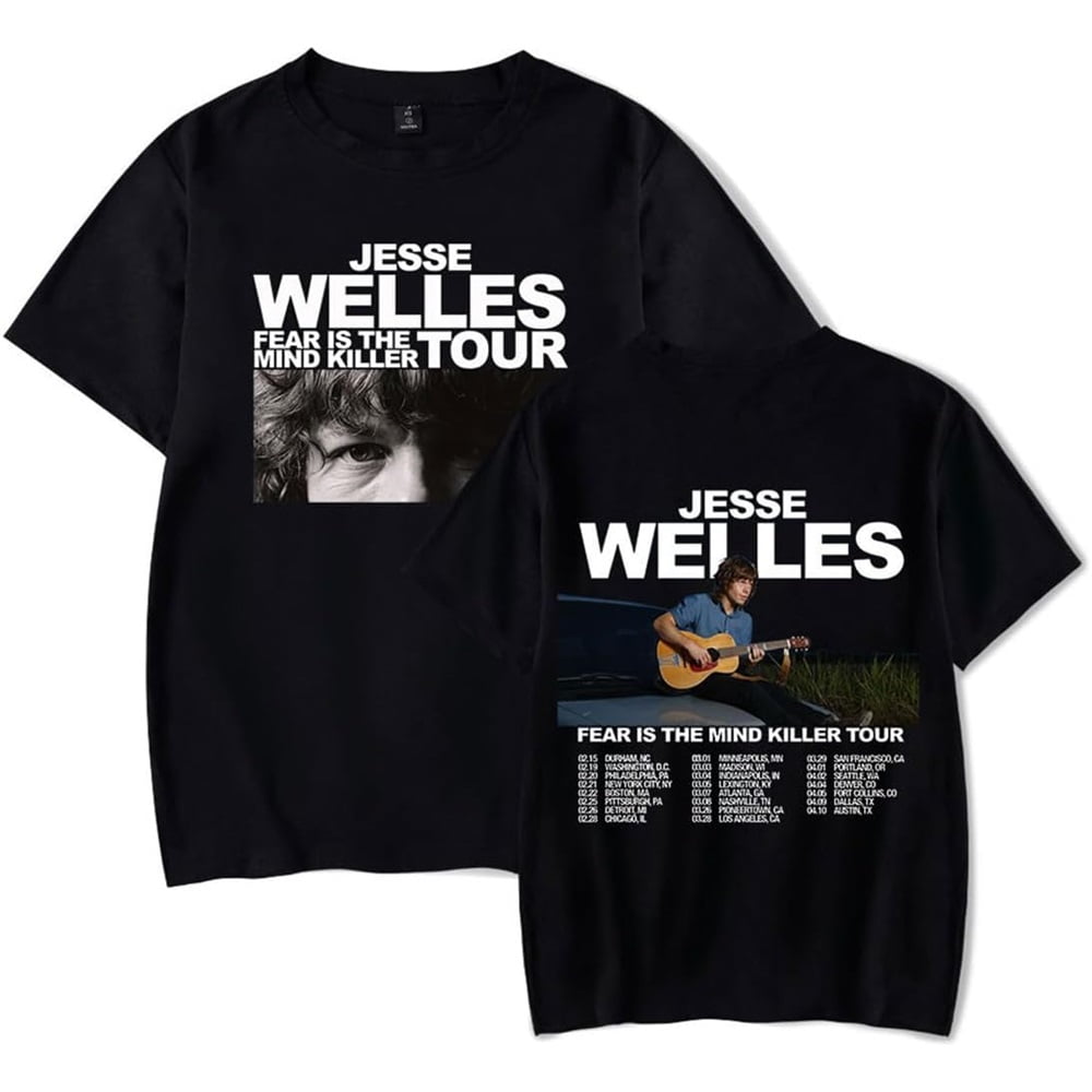 Jesse Welles Fear is The Mind Killer Tour 2025 Merch Short Sleeve T ...