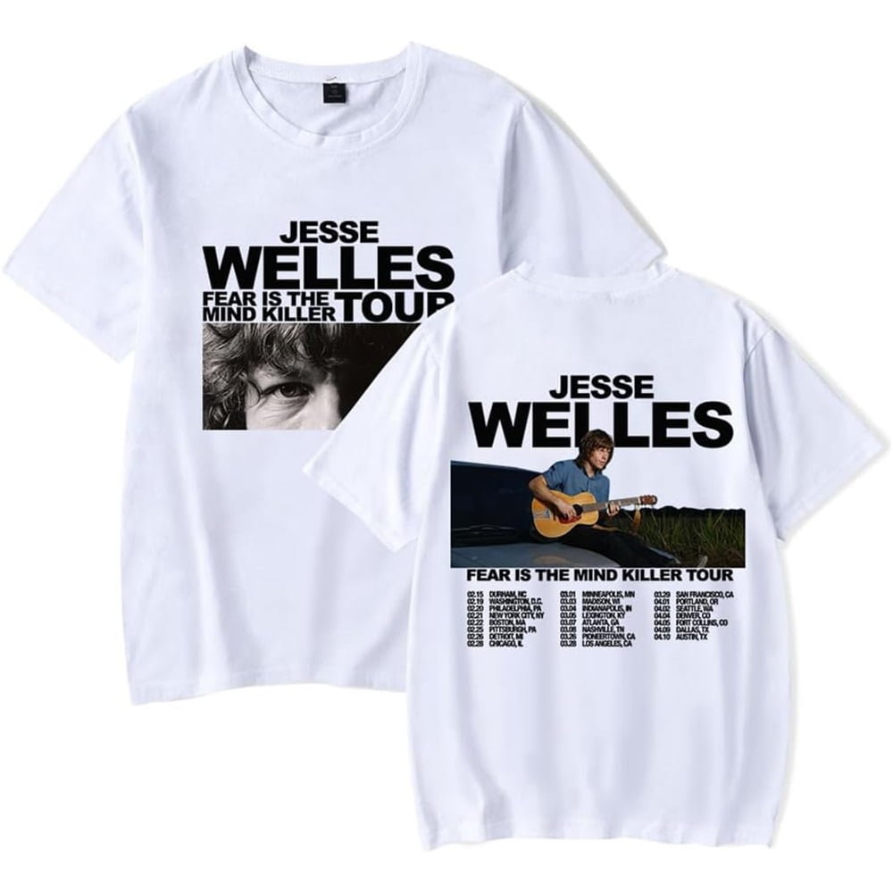 Jesse Welles Fear is The Mind Killer Tour 2025 Merch Short Sleeve T ...