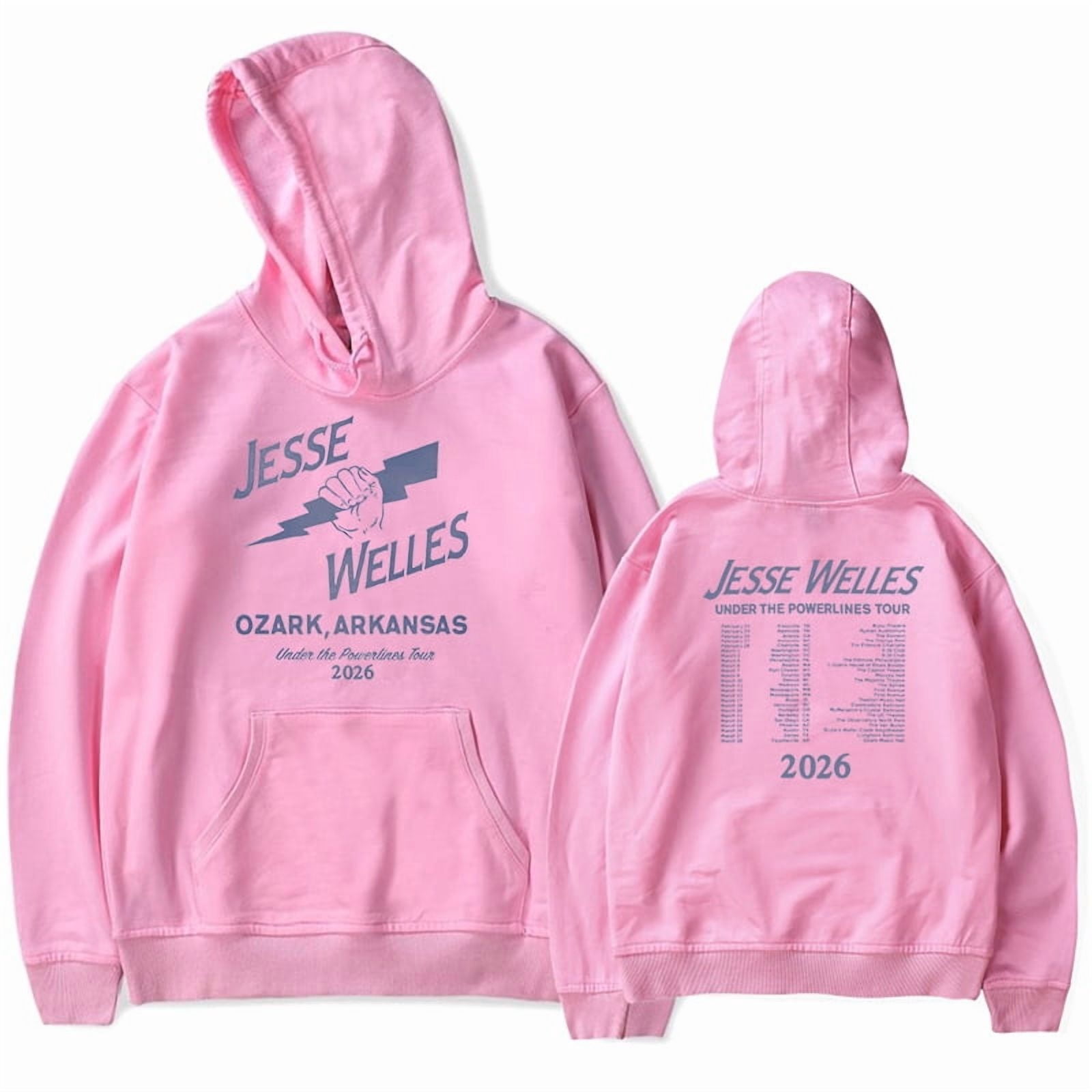 Jesse Welles Merch Under the Powerlines 2026 Tour Hoodie Spring&Autumn ...