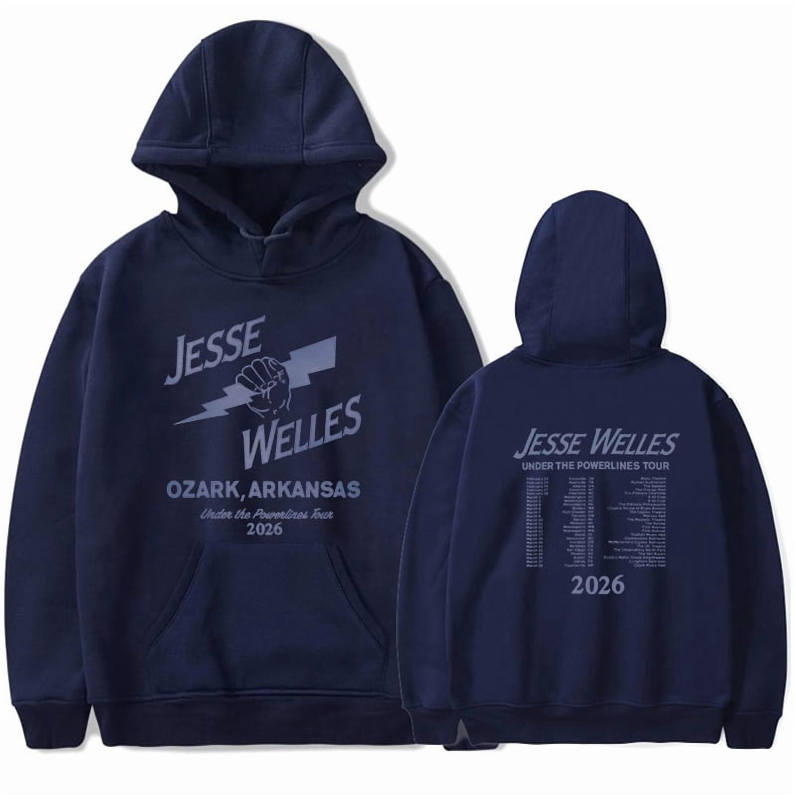 Jesse Welles Merch Under the Powerlines 2026 Tour Hoodie Spring&Autumn ...
