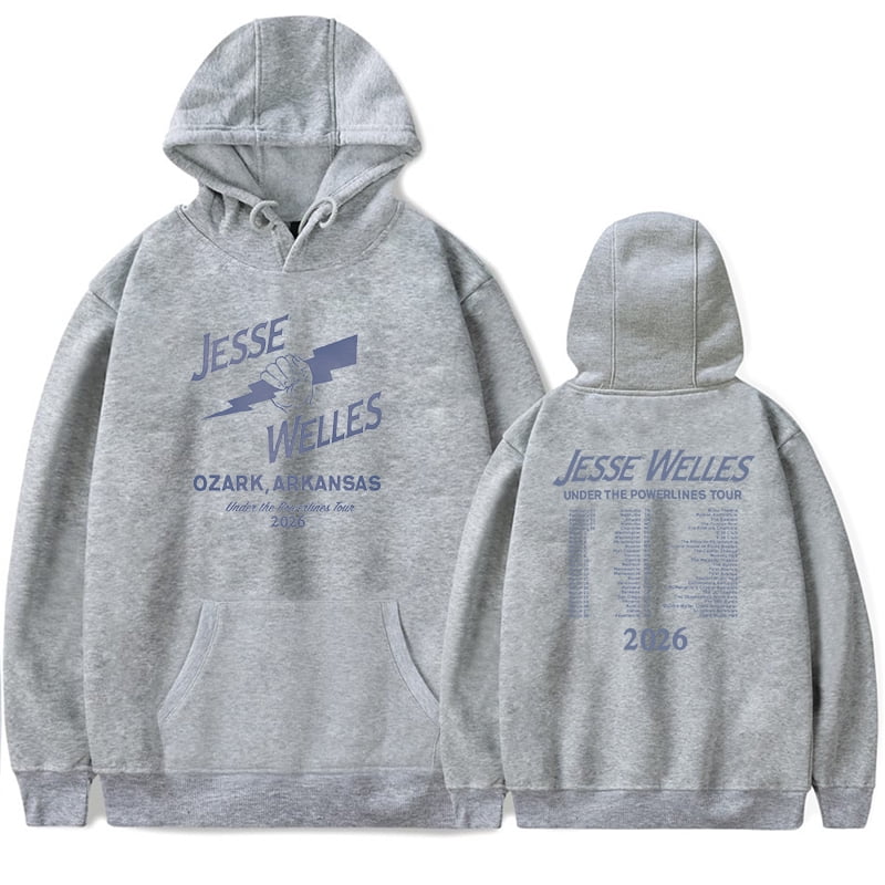 Jesse Welles Merch Under the Powerlines 2026 Tour Hoodie Spring&Autumn ...