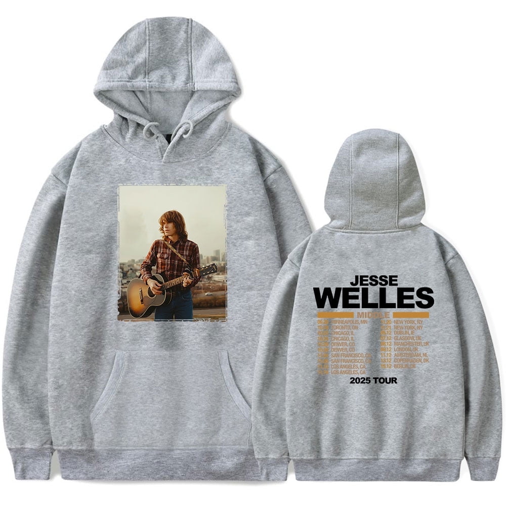 Jesse Welles Middle Tour 2025 Merch Hoodie unisex fashion trend casual ...