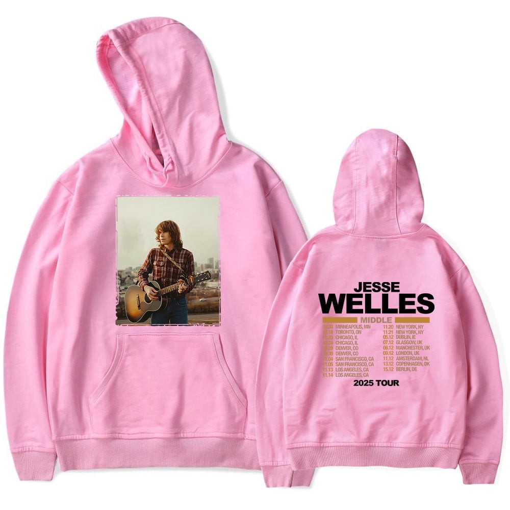 Jesse Welles Middle Tour Merch Unisex Cotton-Blend Long Sleeve Casual ...