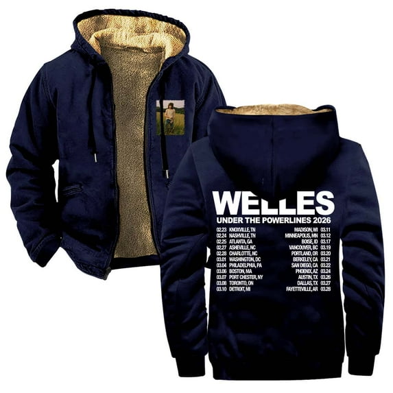 Jesse Welles Under The Powerlines Tour 2026 Zipper Hoodies Women Men ...