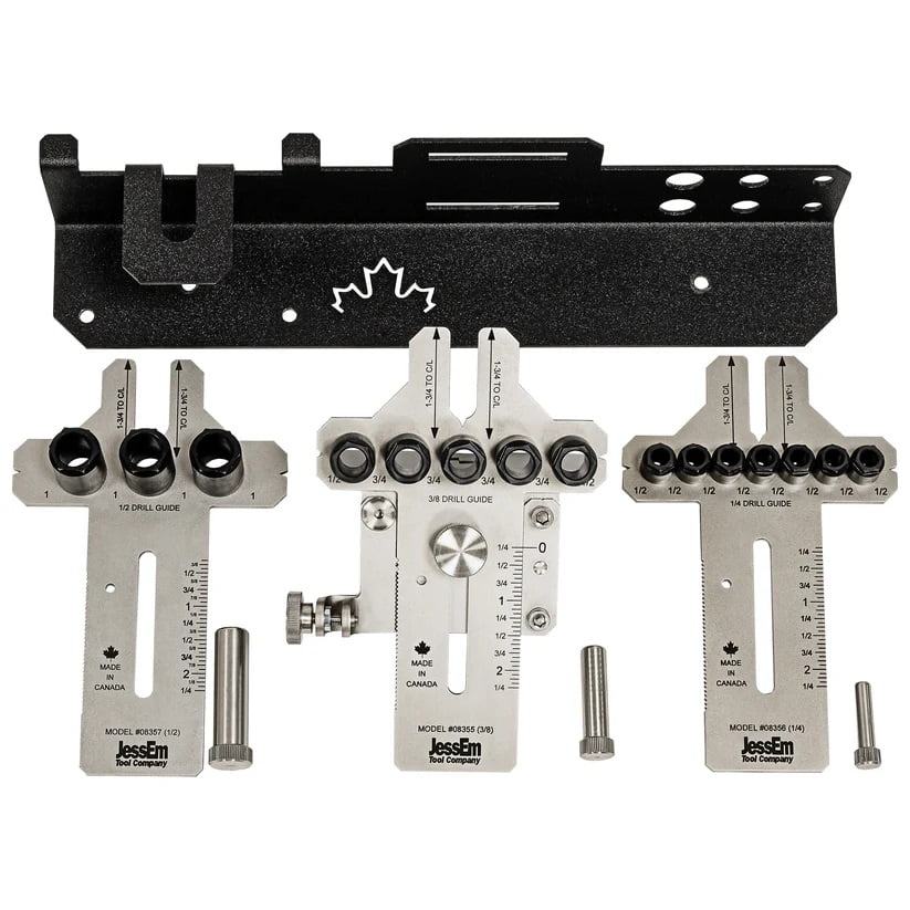 JessEm 08359 Weekend Hobbyist Stainless Dowelling Jig Package with All ...