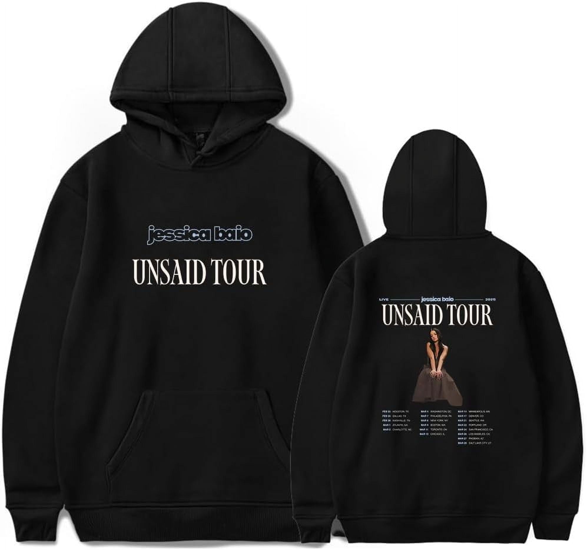 Jessica Baio Hoodie Unsaid Tour 2025 Casual Sweatshirt - Walmart.com