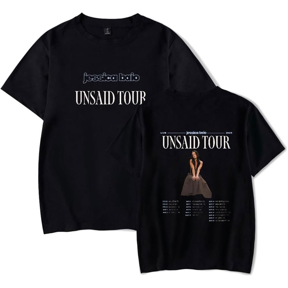 Jessica Baio The Unsaid Tour 2025 Merch Short Sleeve T-shirt Unisex ...