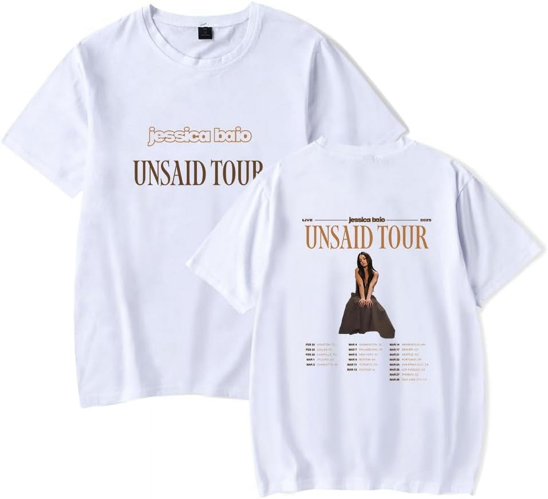 Jessica Baio Tshirt Unsaid Tour 2025 Merch for Men and Women Short ...