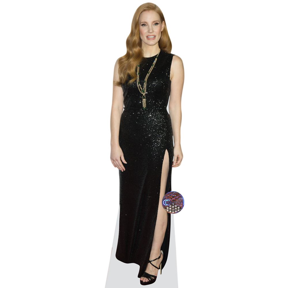 Jessica Chastain (Black Dress) Mini Cardboard Cutout Standee - Walmart.com