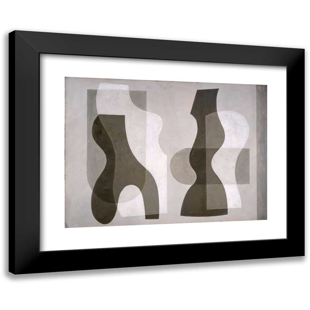 Jessica Dismorr 18x14 Black Modern Framed Museum Art Print Titled - Superimposed Forms (1938 ...