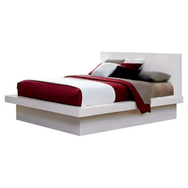 Knox Upholstered Queen Platform Bed Cream - Walmart.com