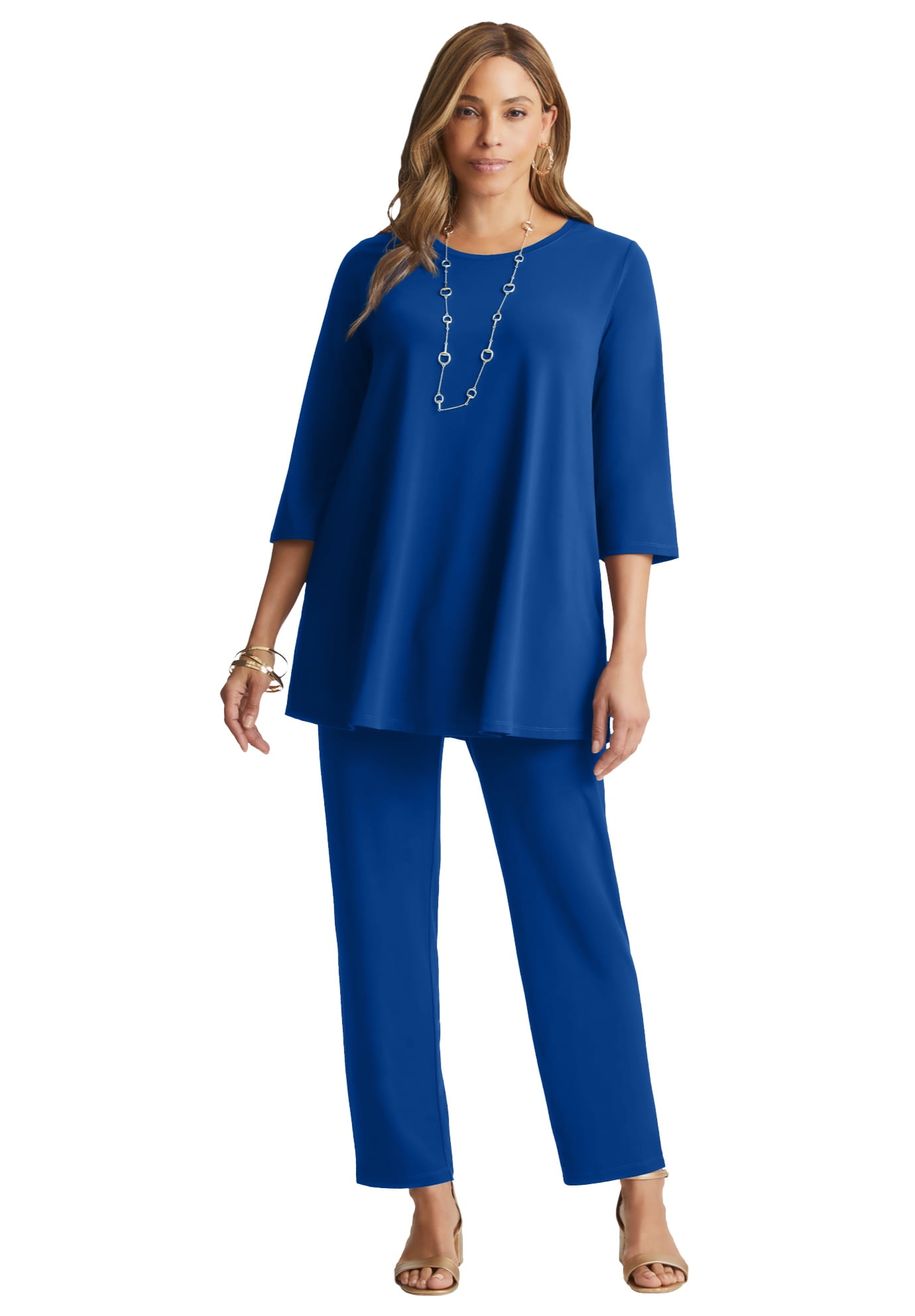 Jessica London Women's Plus Size 2-Piece Stretch Knit Mega Swing Set ...