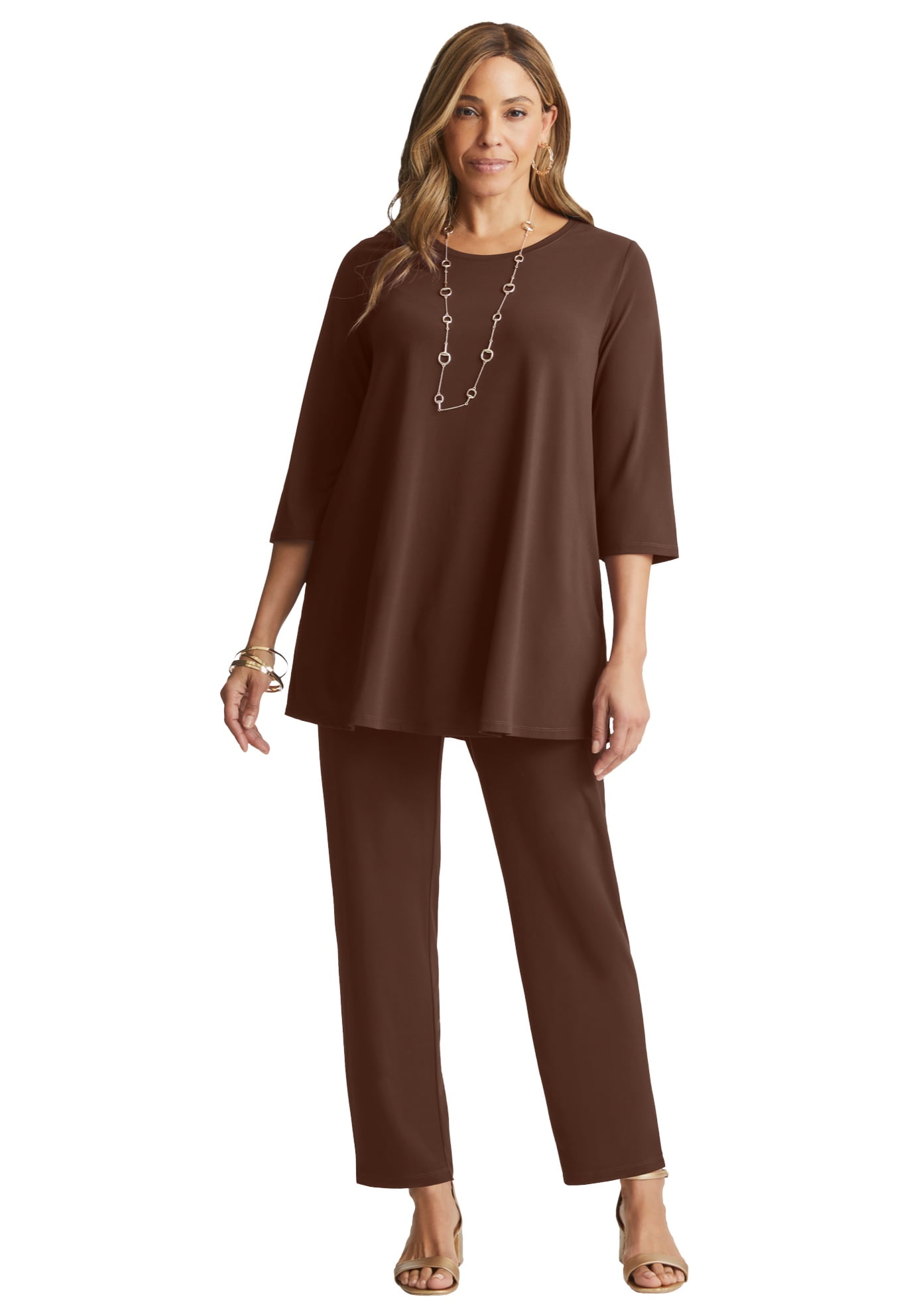 Jessica London Women's Plus Size 2-Piece Stretch Knit Mega Swing Set ...