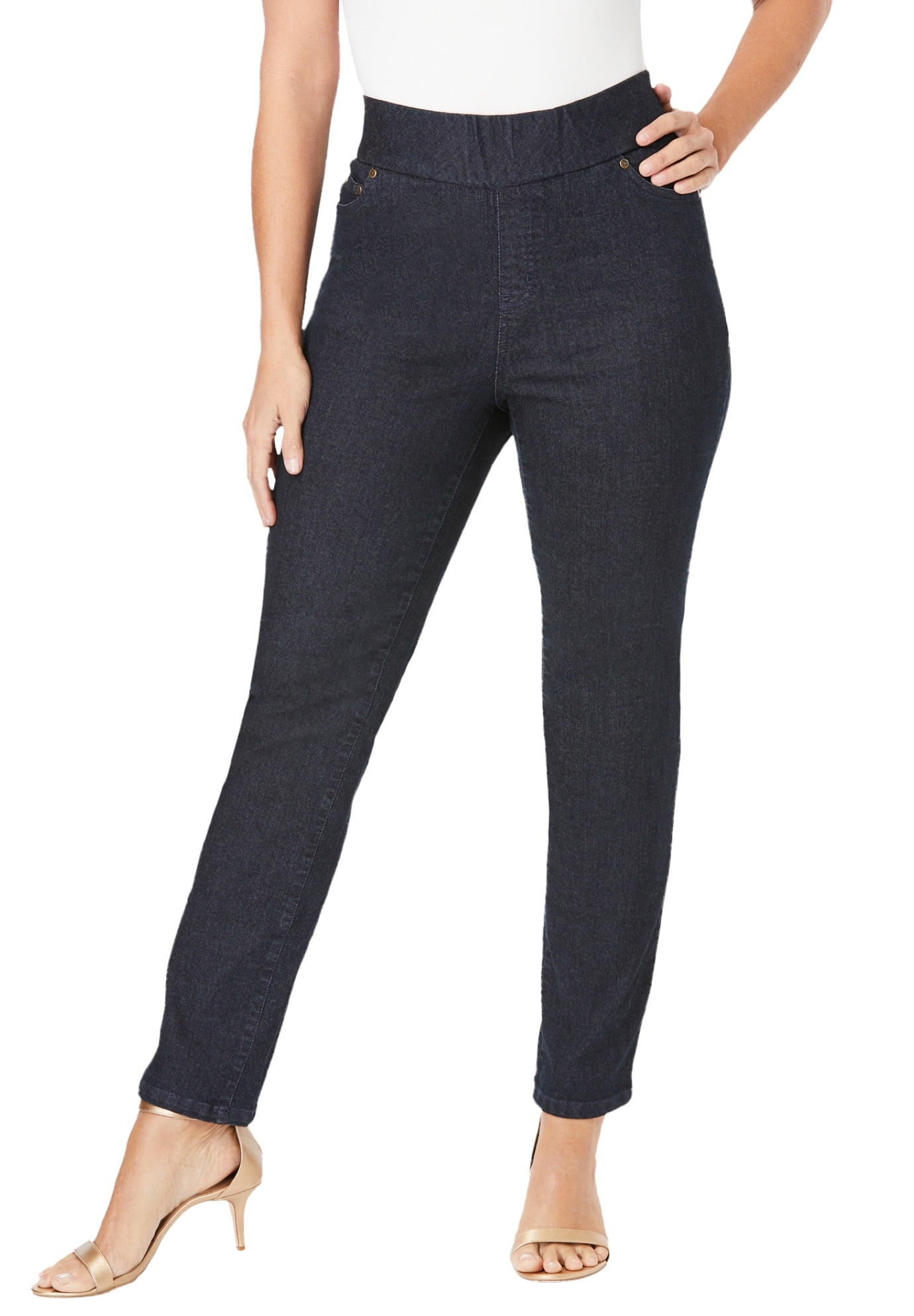 Jessica London Petite Women's Plus Size Comfort Waist Stretch Denim ...