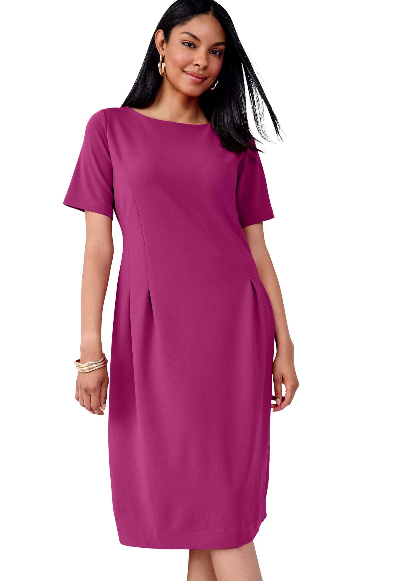 Jessica London Women's Plus Size Crepe Fit And Flare Dress - Walmart.com