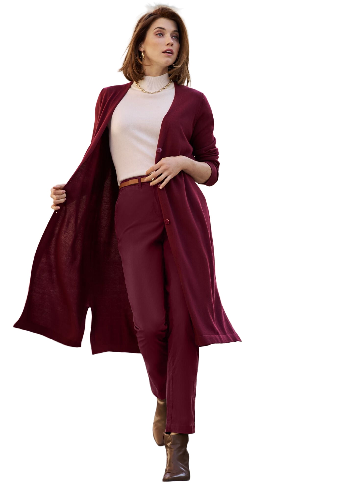 Jessica London Women's Plus Size Fine Gauge Duster Cardigan - Walmart.com