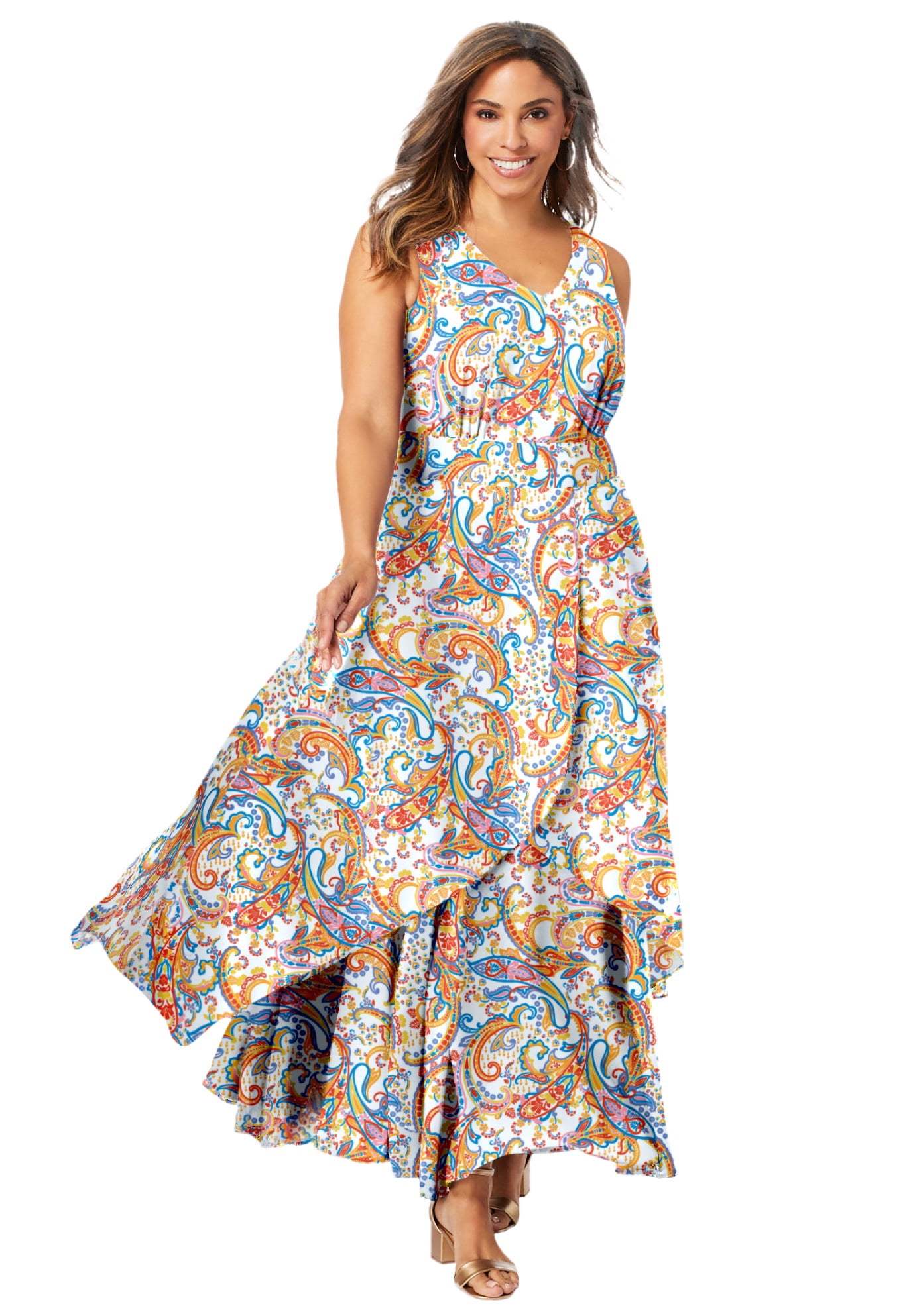 Jessica London Women's Plus Size Georgette Flyaway Maxi Dress - Walmart.com