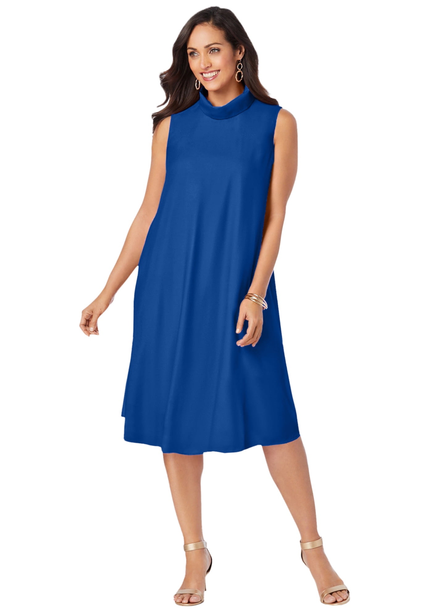 Jessica London Women's Plus Size Georgette Mock Neck Dress - Walmart.com