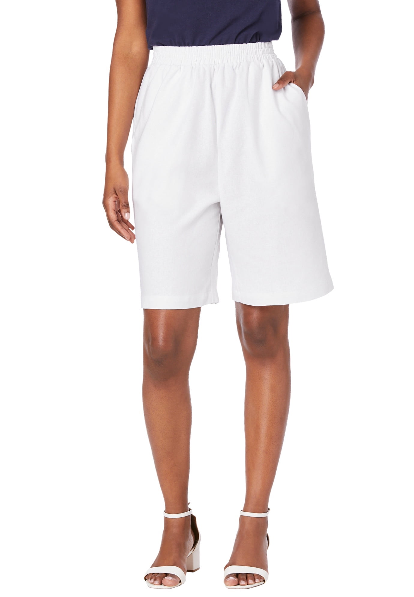 Jessica London Women's Plus Size Linen Short - Walmart.com