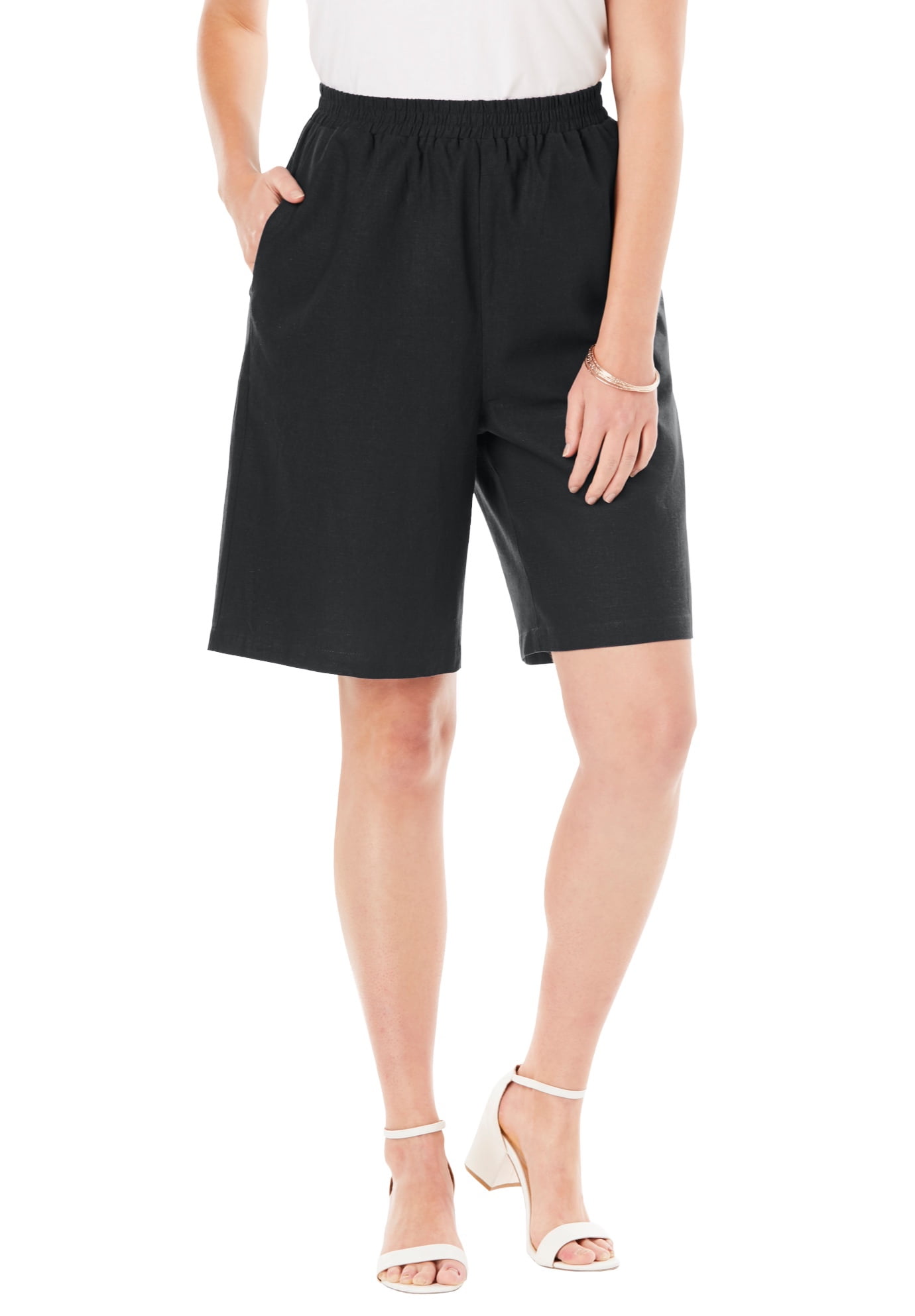 Jessica London Women's Plus Size Linen Short - Walmart.com
