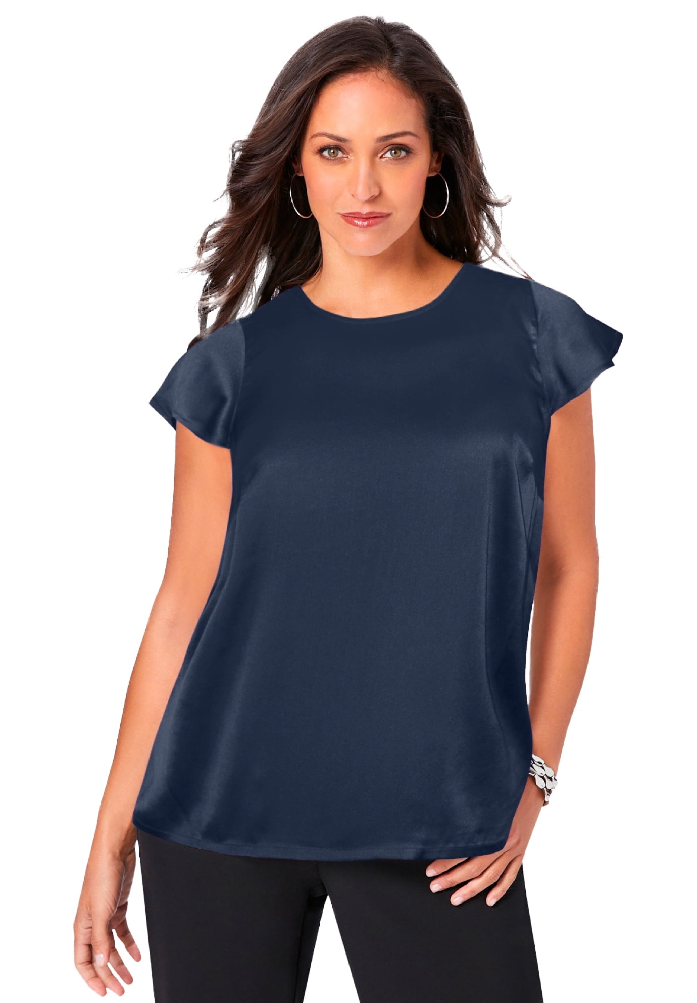 Jessica London Women's Plus Size Satin Blouse - Walmart.com