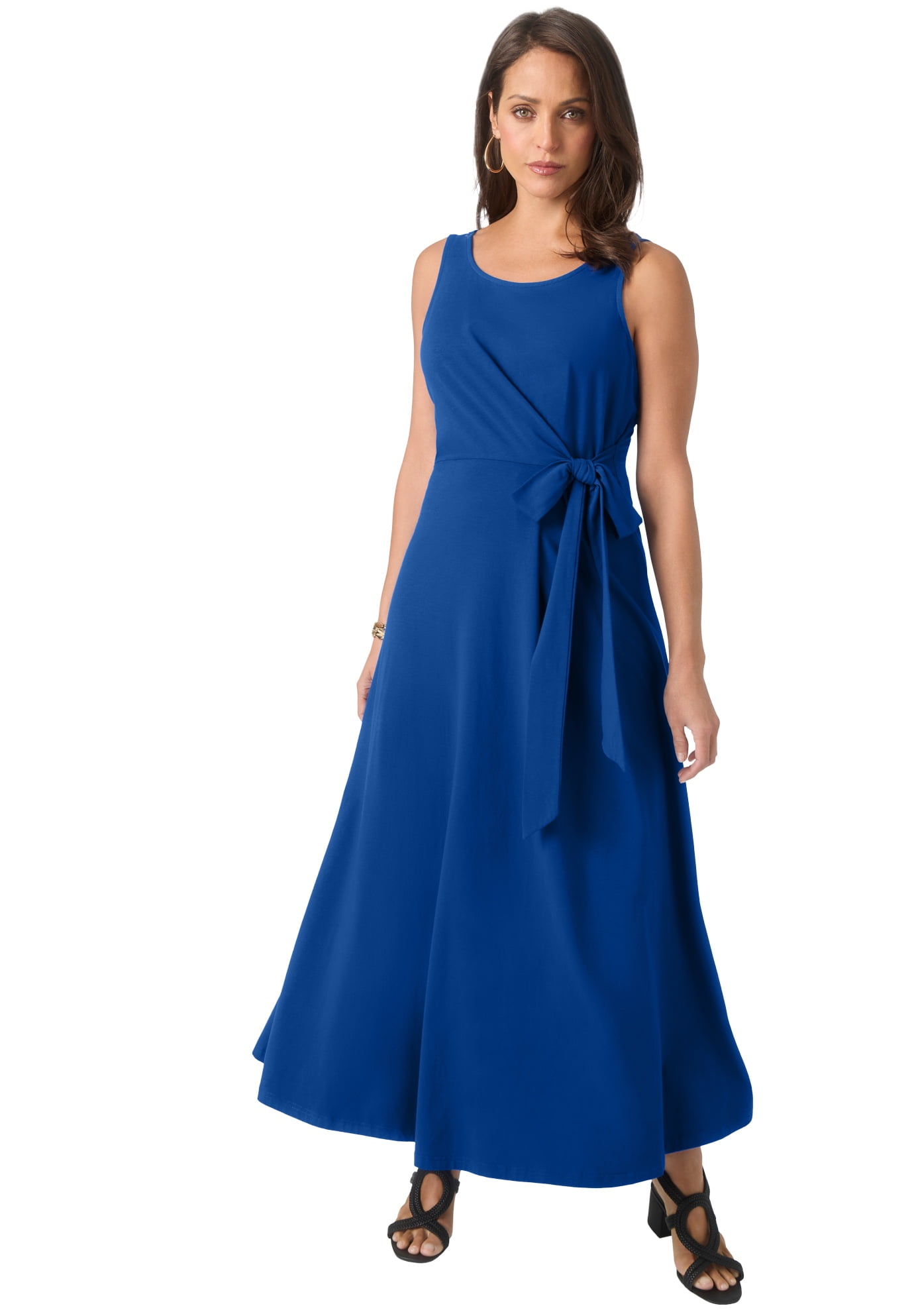 Jessica London Women's Plus Size Side Tie Maxi Dress - Walmart.com