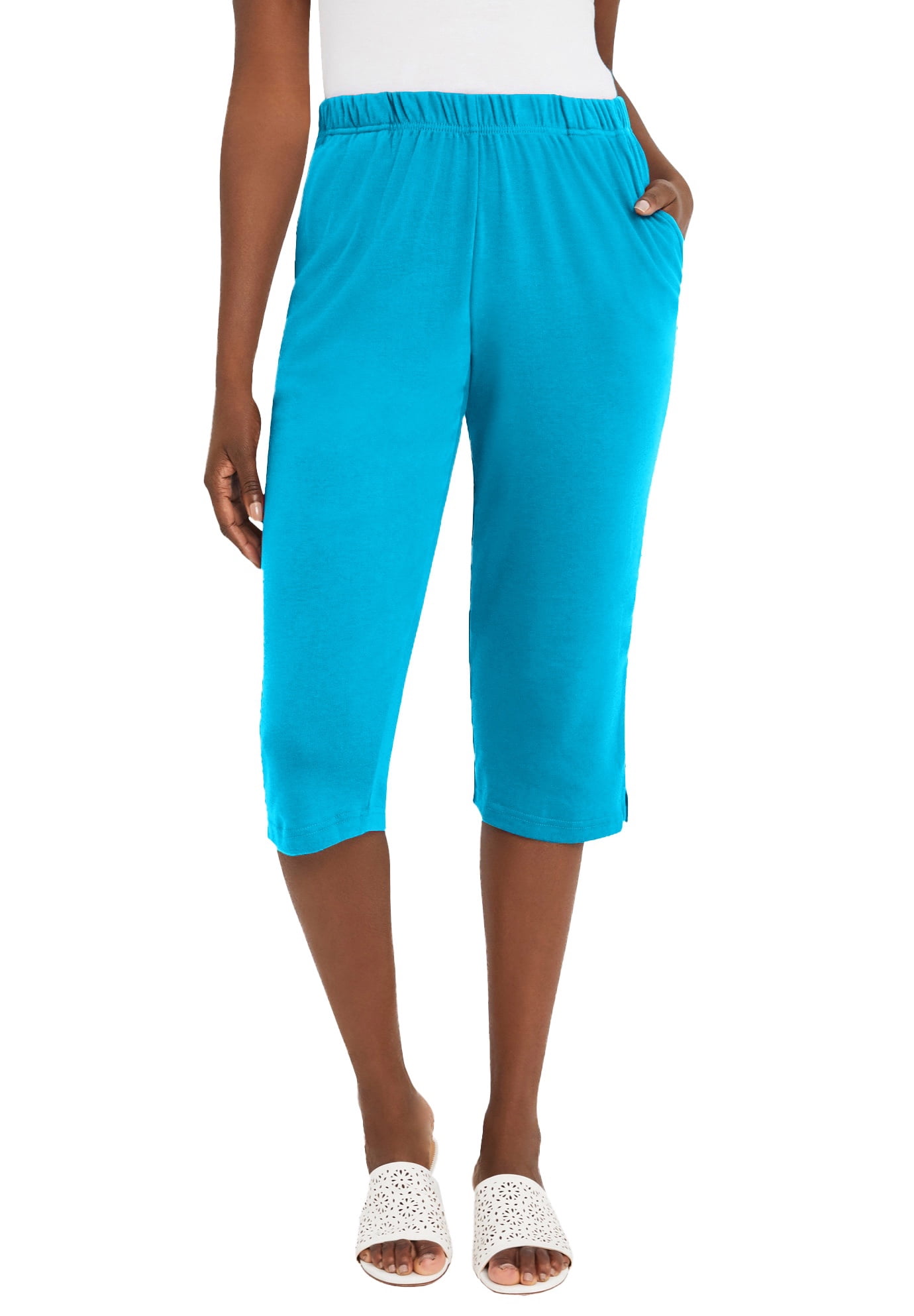 Jessica London Women's Plus Size Soft Ease Capri - Walmart.com