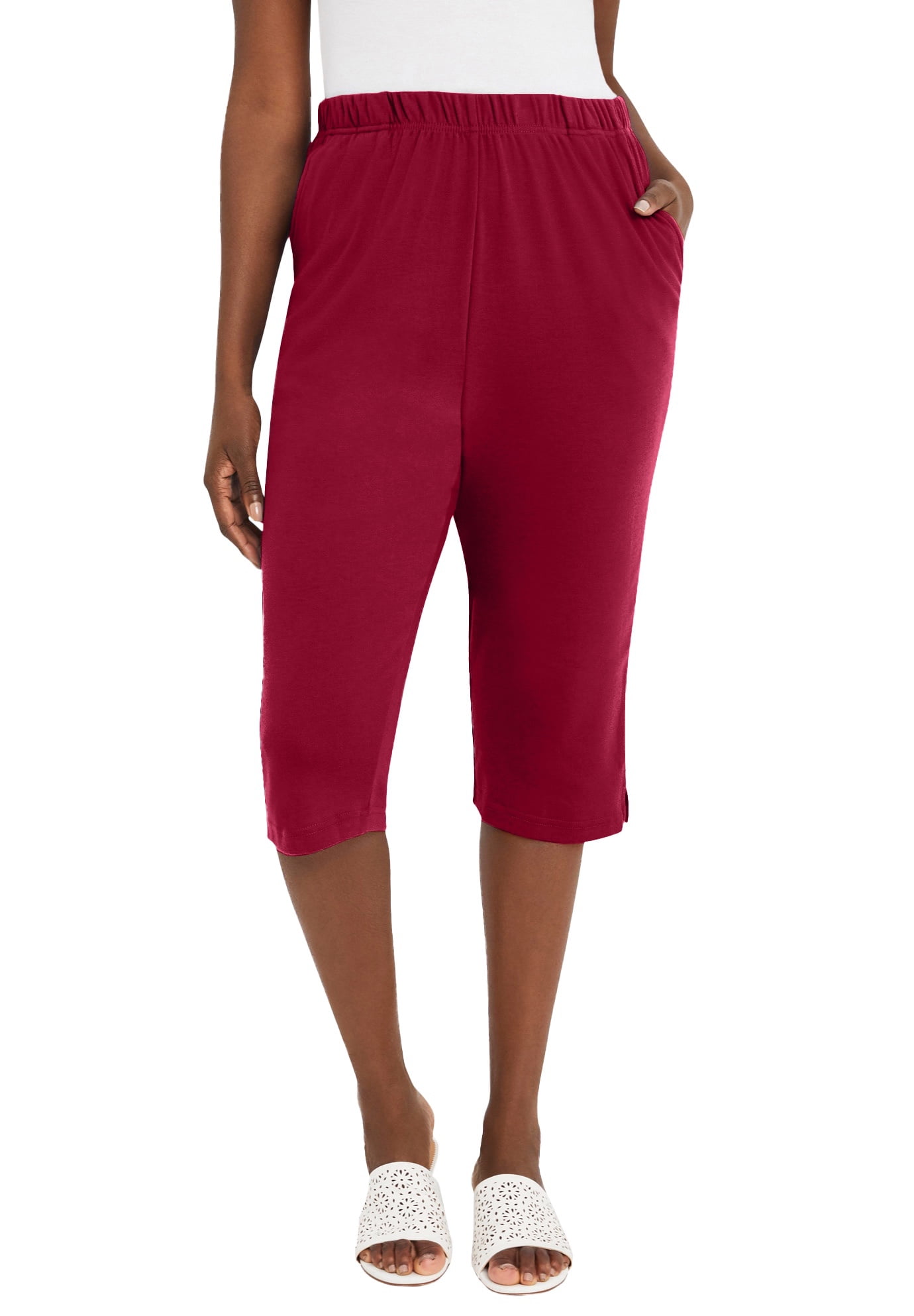 Jessica London Women's Plus Size Soft Ease Capri - Walmart.com