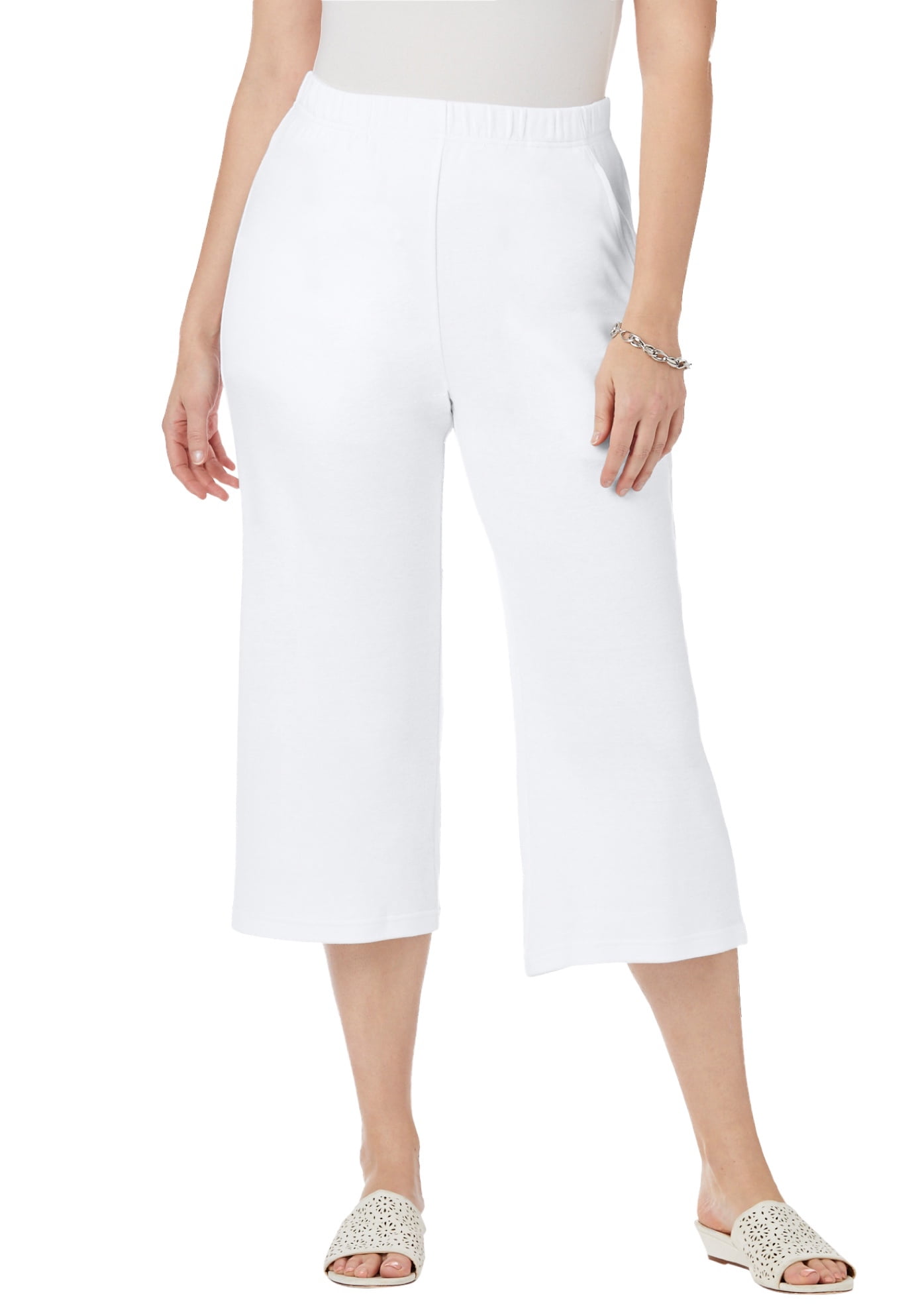 Jessica London Women's Plus Size Soft Ease Wide Crop - Walmart.com