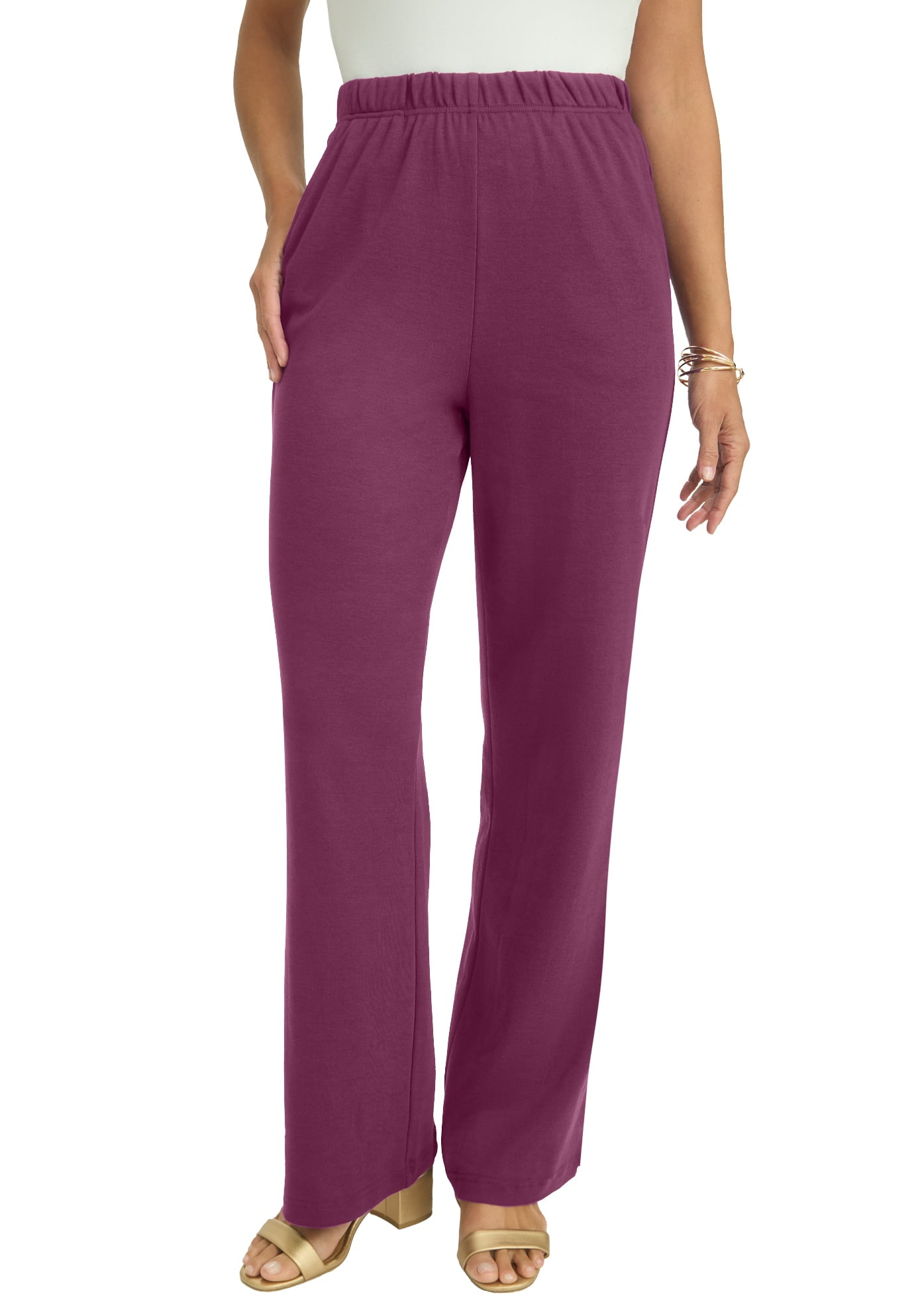 Jessica London Women's Plus Size Soft Ease Wide Leg Pant - Walmart.com