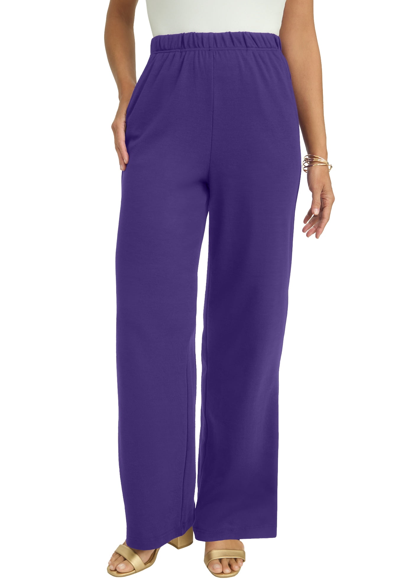 Jessica London Women's Plus Size Soft Ease Wide Leg Pant - Walmart.com