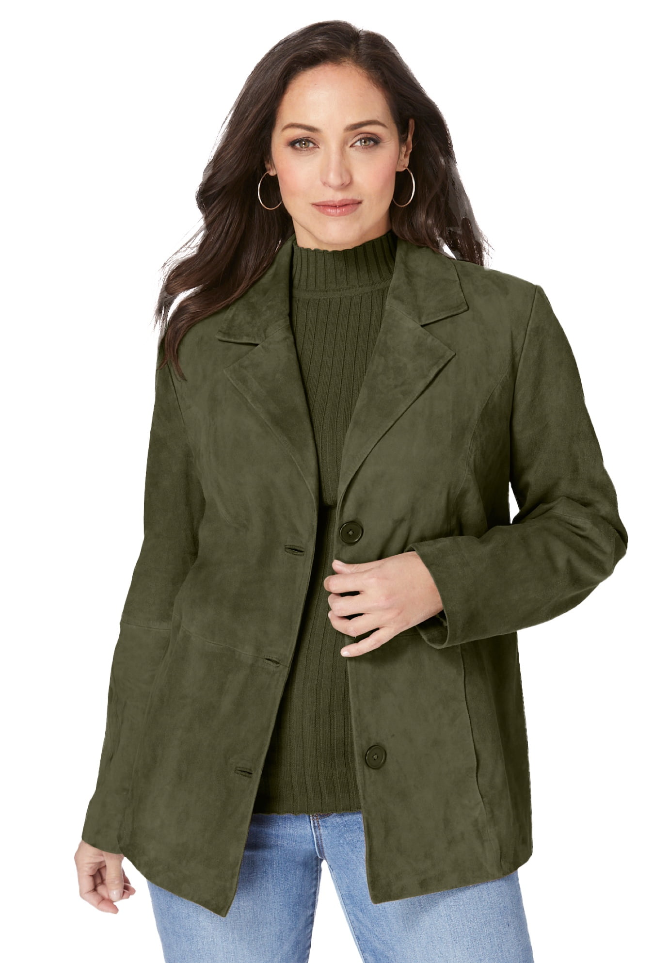 Jessica London Women's Plus Size Suede Blazer - Walmart.com