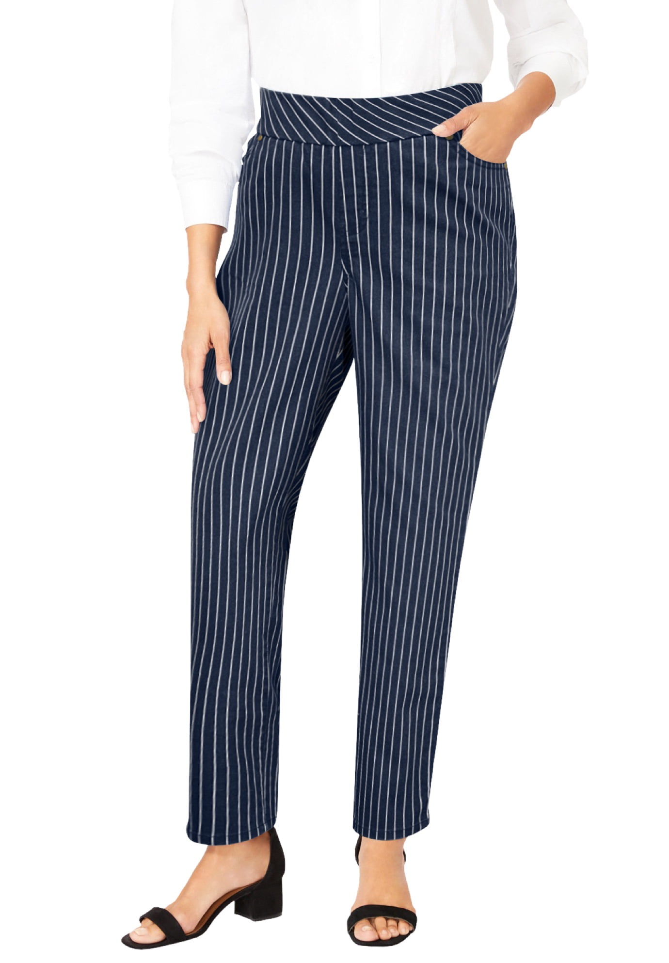 Jessica London Women's Plus Size Tall Comfort Waist Stretch Denim ...