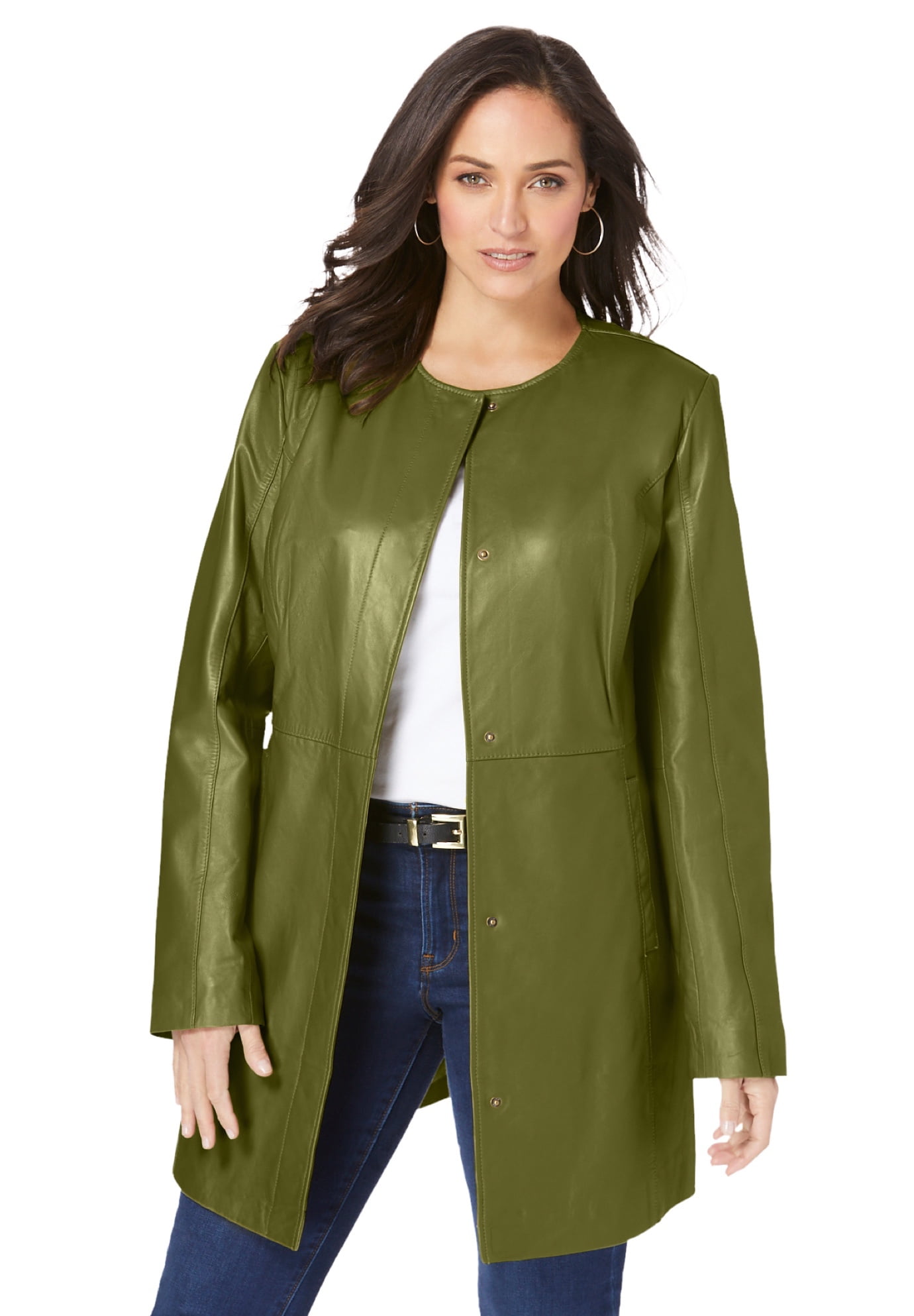 Jessica London Women's Plus Size Three Quarter Length Jacket Real ...