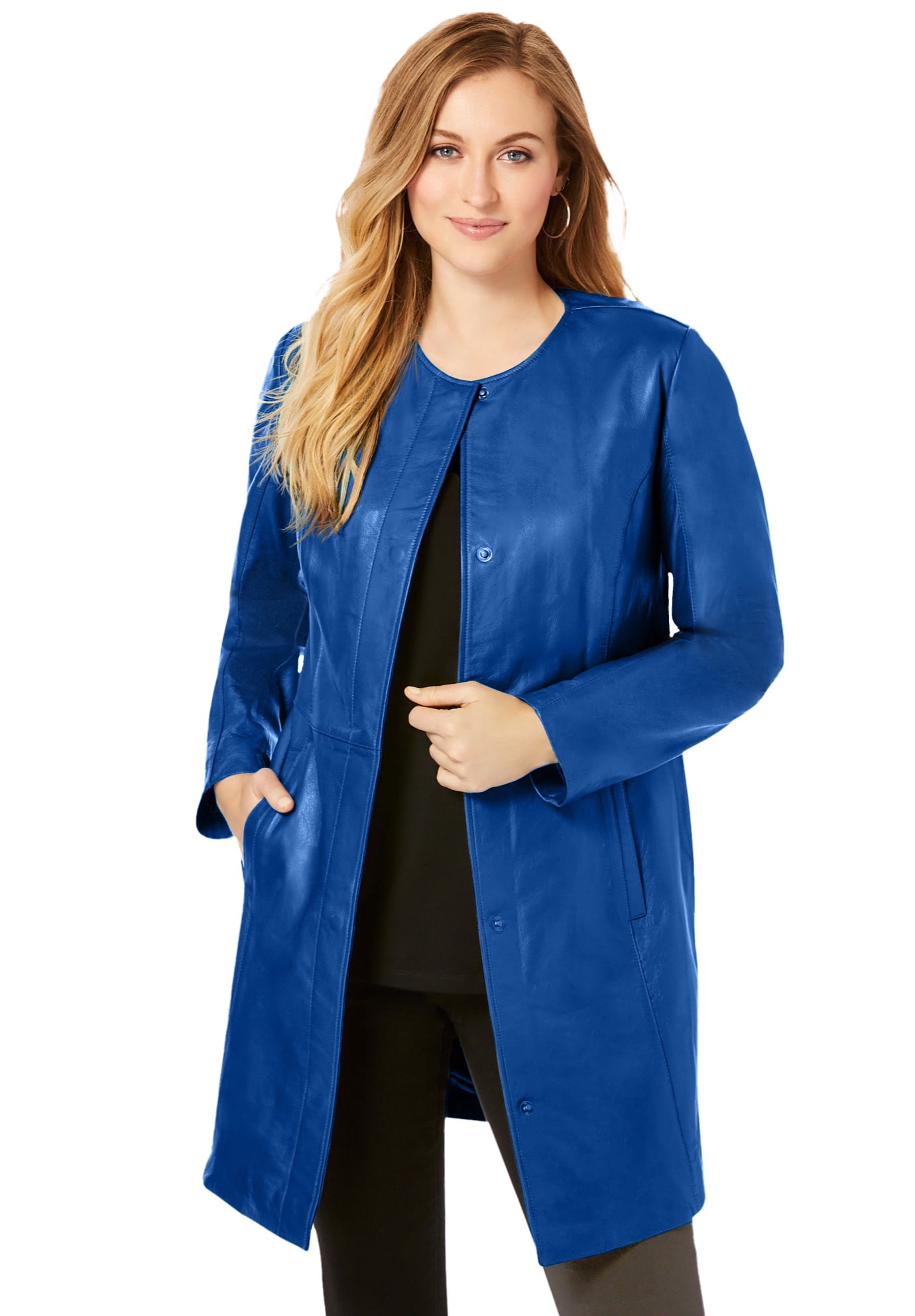 Jessica London Women's Plus Size Three Quarter Length Jacket Real ...