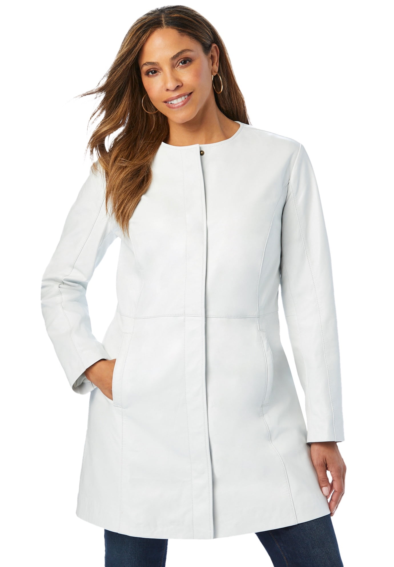 Jessica London Women's Plus Size Three Quarter Length Jacket | Real ...