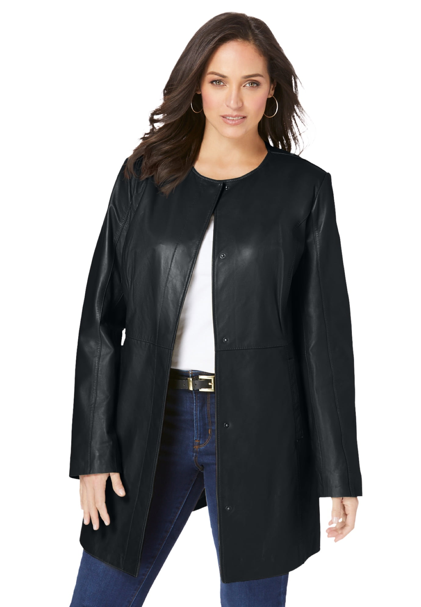 Jessica London Women's Plus Size Three Quarter Length Jacket Real ...