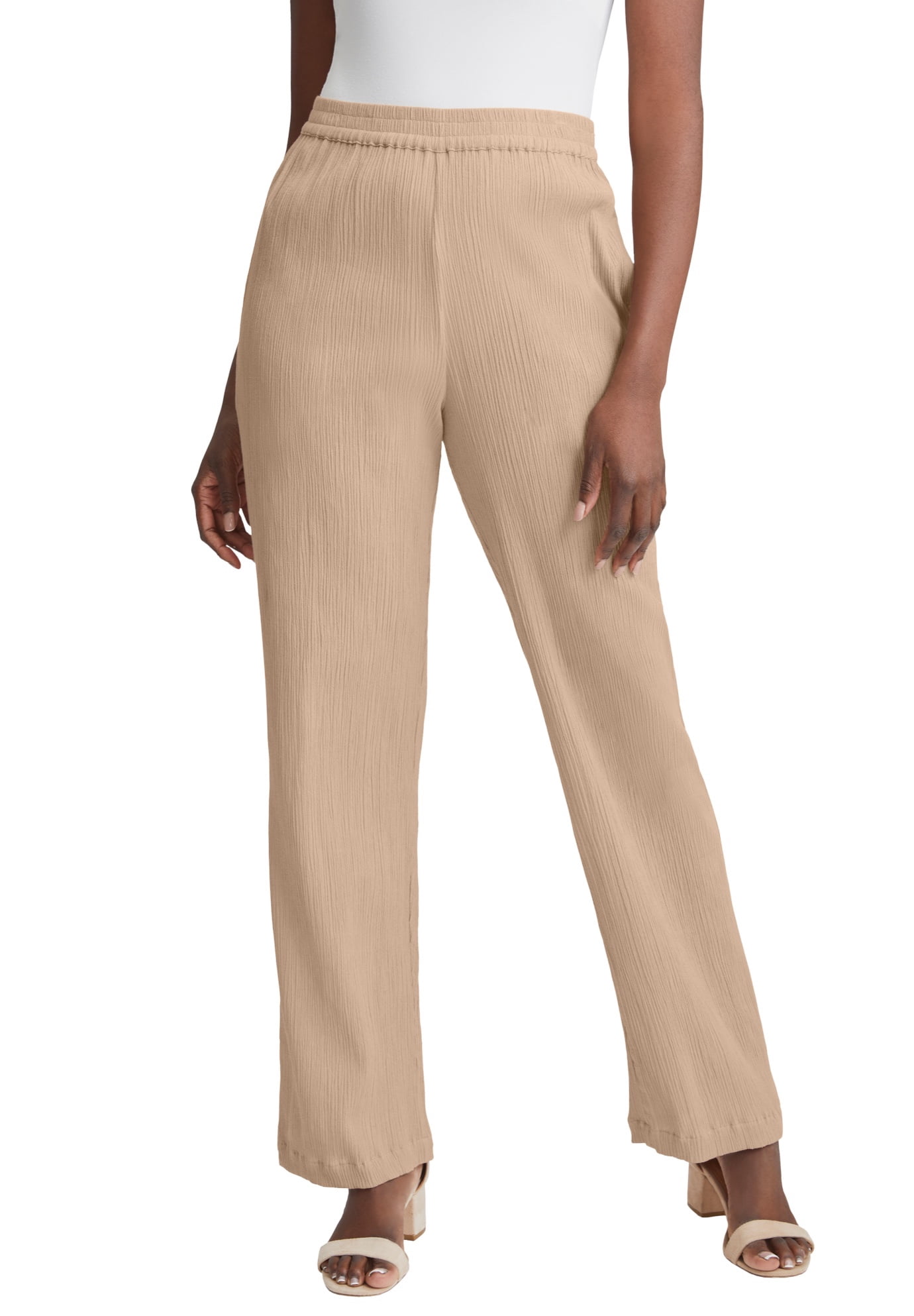 Wide Leg Guaze Pants Plus Size
