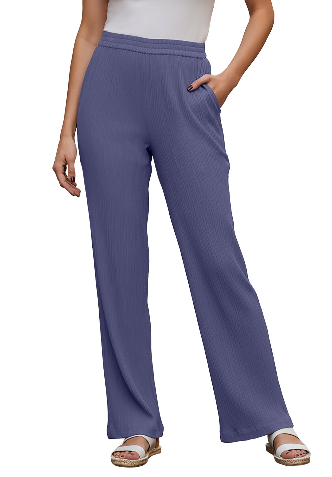 Jessica London Women's Plus Size Wide Leg Gauze Pant - Walmart Business ...