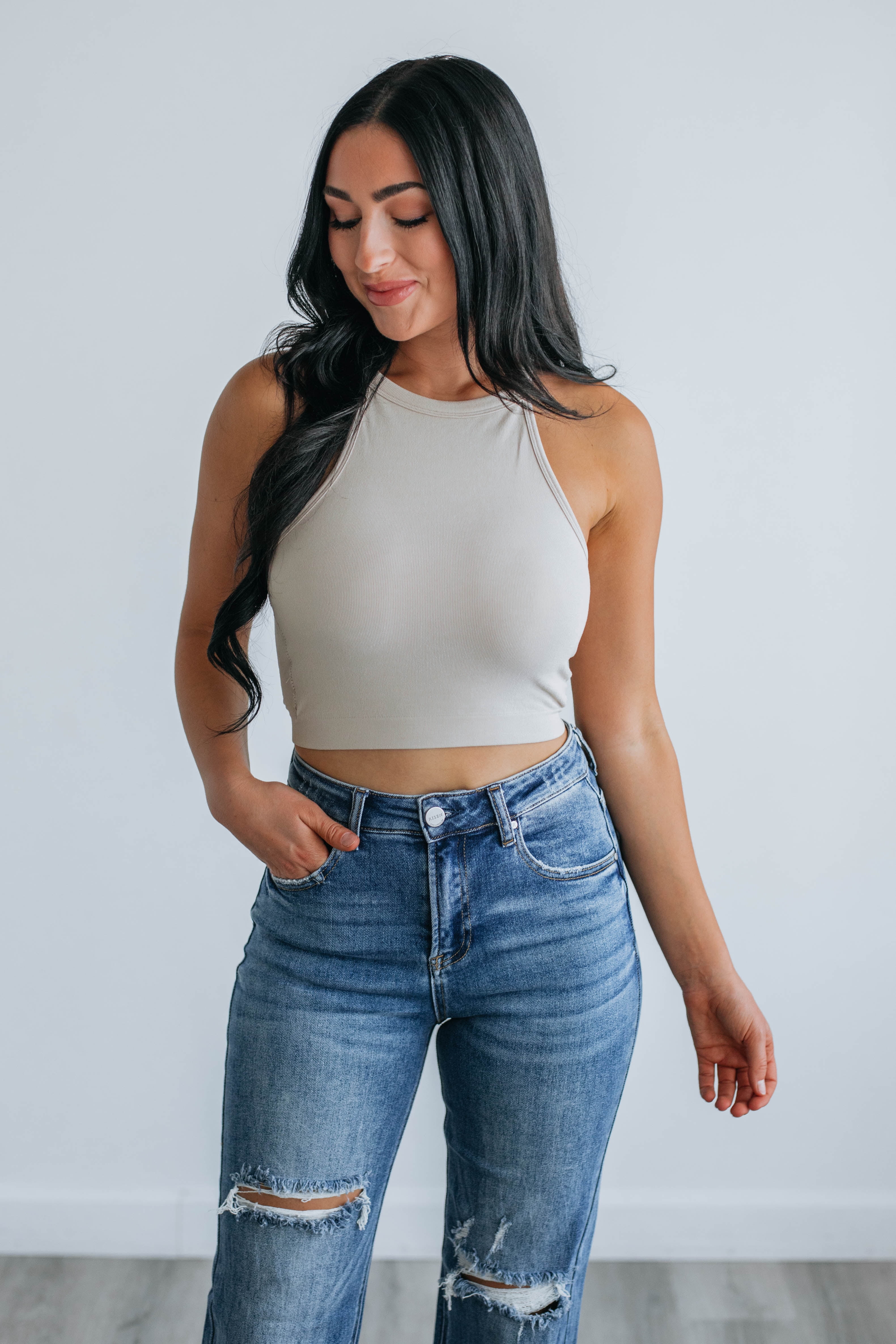 Jessica Ribbed Tank - Shell - Walmart.com