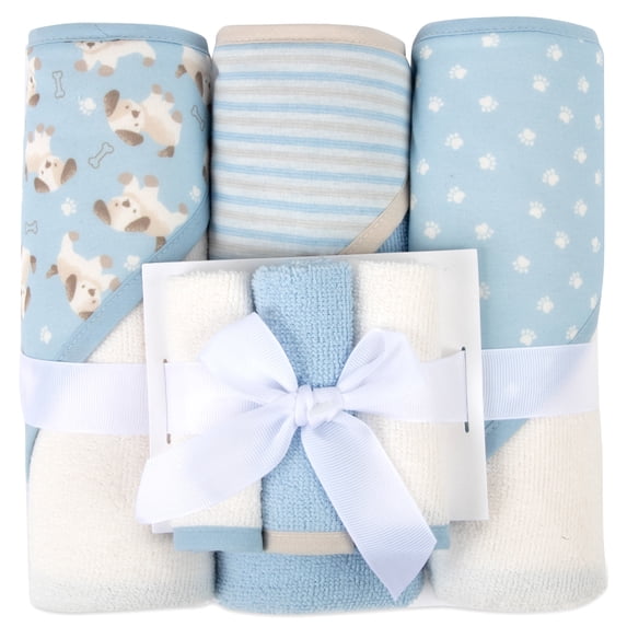 Jessica Simpson Baby 6-Piece Hooded Towel & Washcloth Set – Soft ...