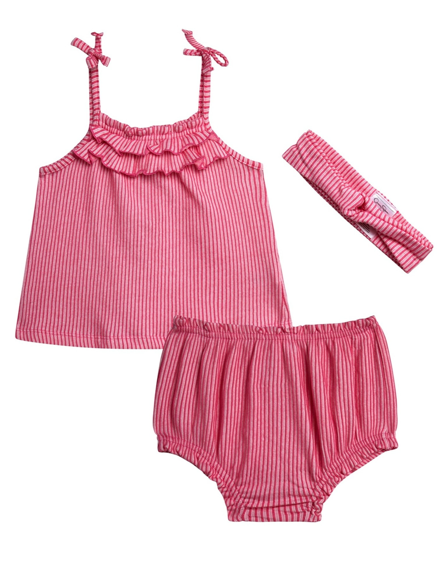 Jessica Simpson Baby Girls' Bloomer Short set with Headband, Sizes 0 ...