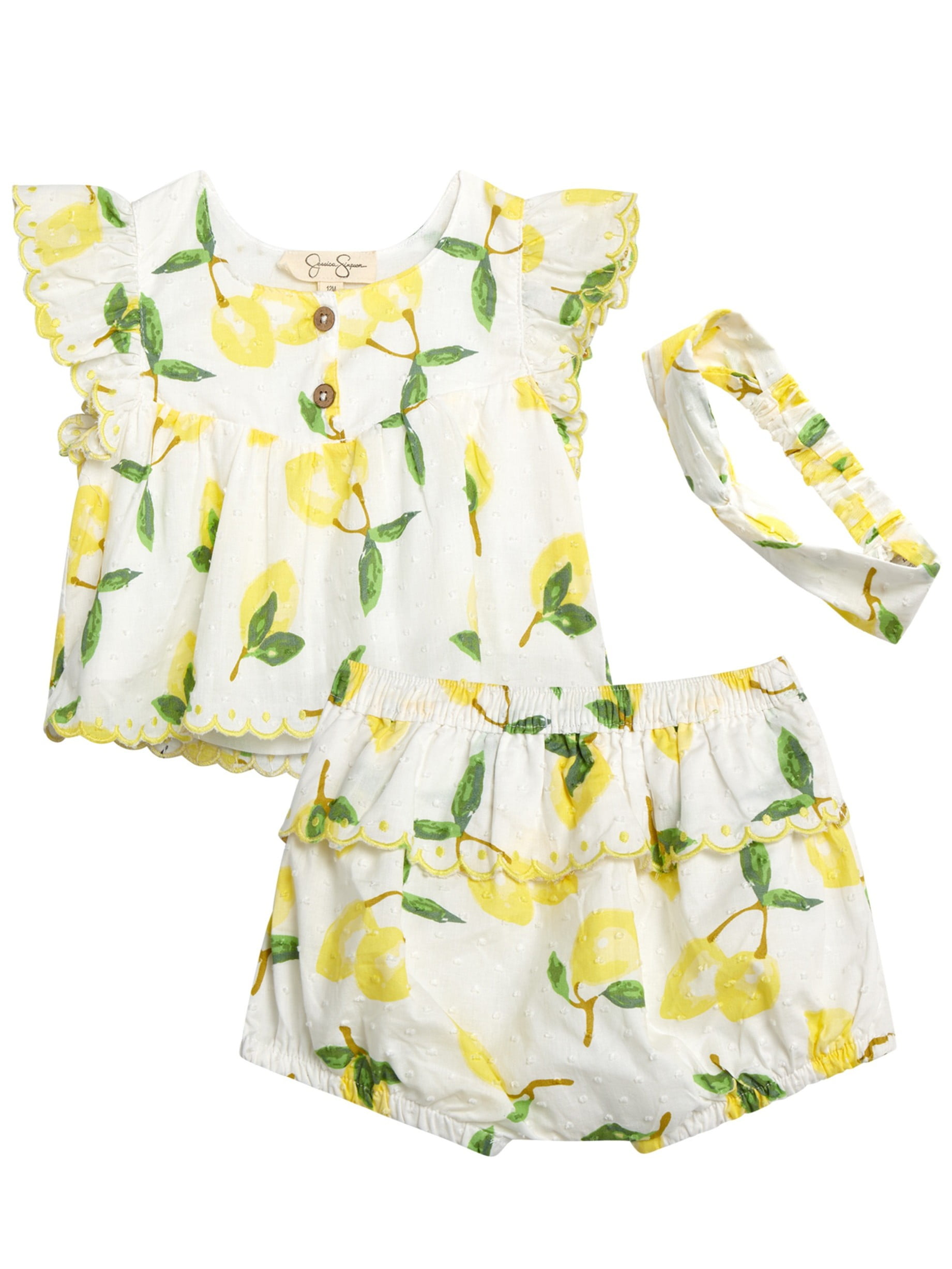 Jessica Simpson Baby Girls' Bloomer set with Headband - Walmart.com