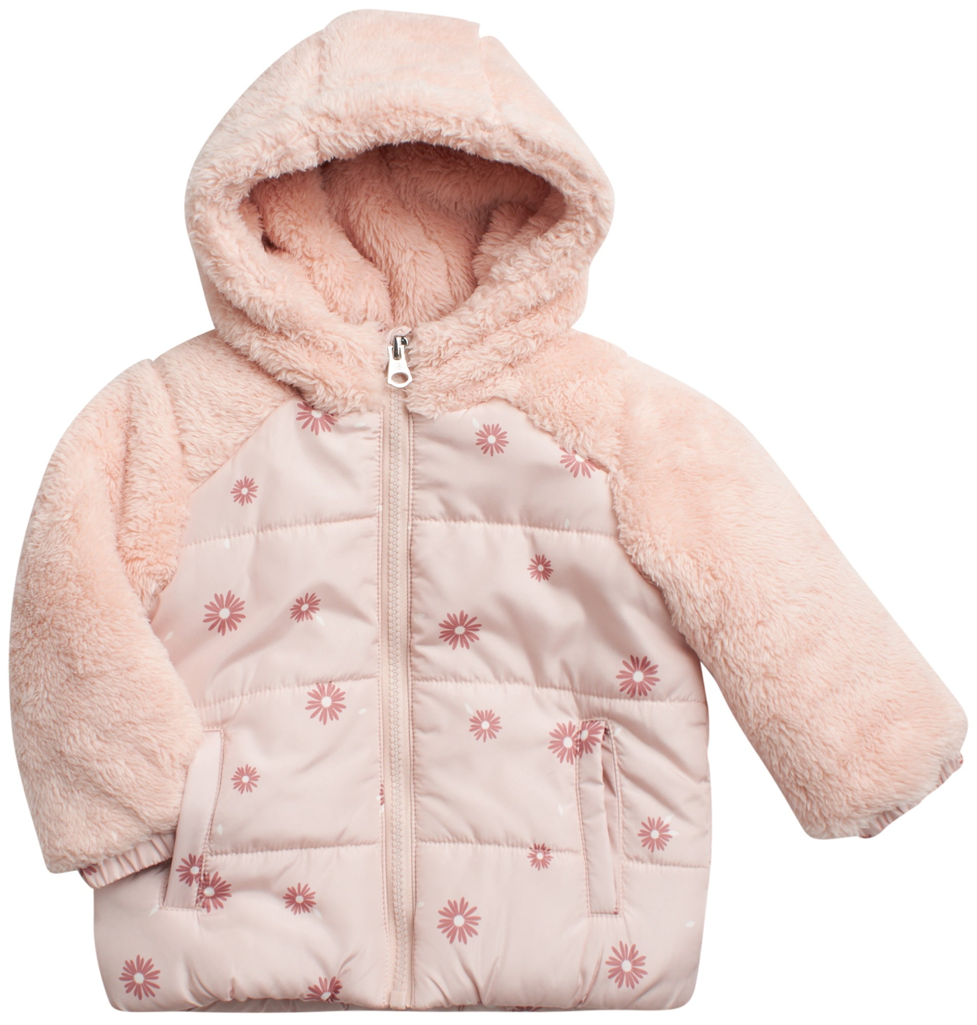 Jessica Simpson Baby Girls' Winter Jacket - Quilted Fleece Lined Puffer ...